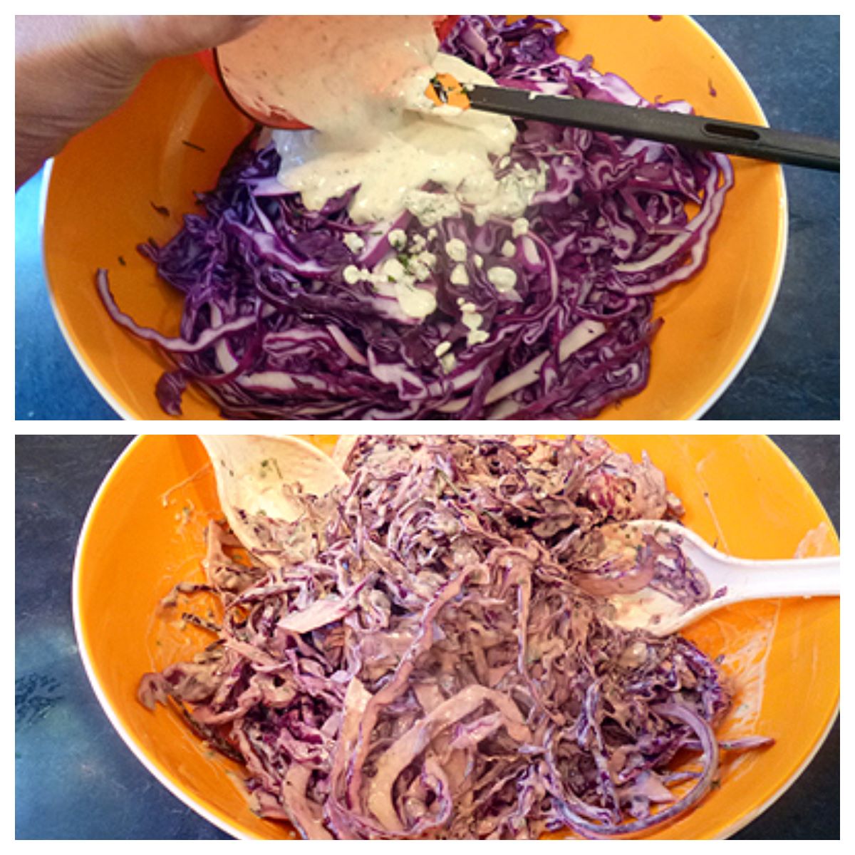 Salade de chou rouge aux fines herbes - La recette facile par Toqués 2 ...