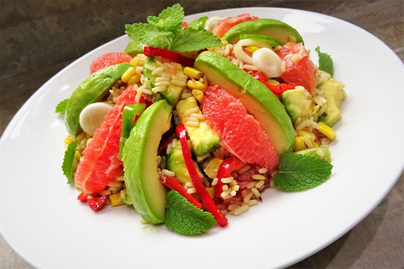Salade De Riz Avocats Pamplemousses La Recette Facile Par Toqués 2