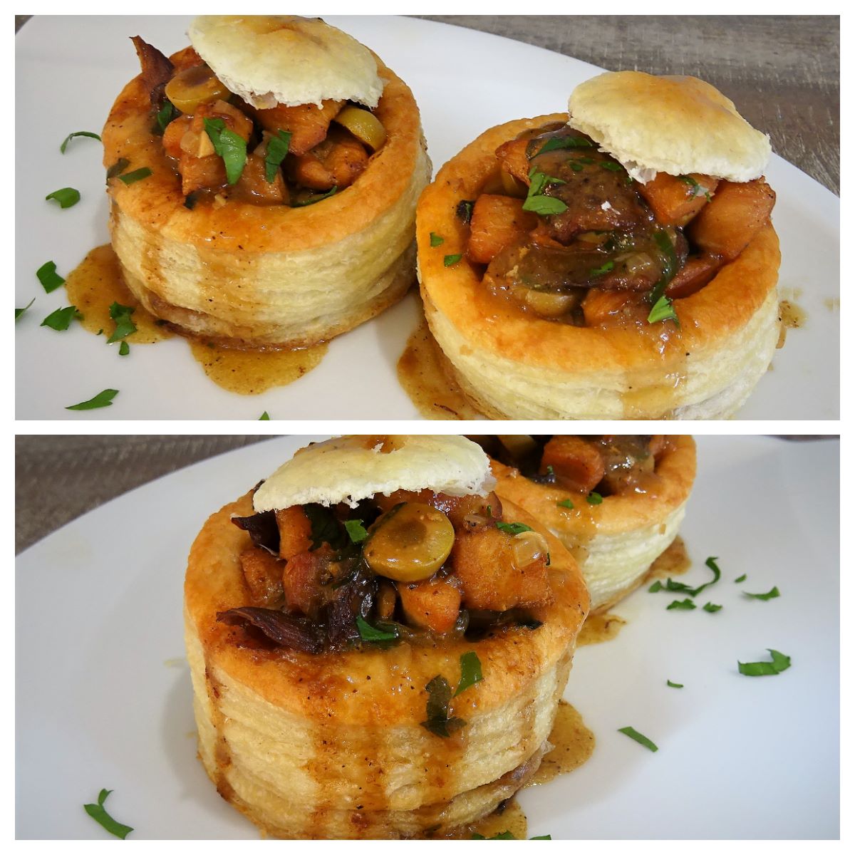 Bouchées à la reine au poulet et aux cèpes - La recette facile par ...