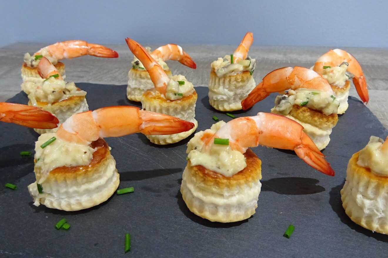 Mini bouchées aux crevettes - La recette facile par Toqués 2 Cuisine