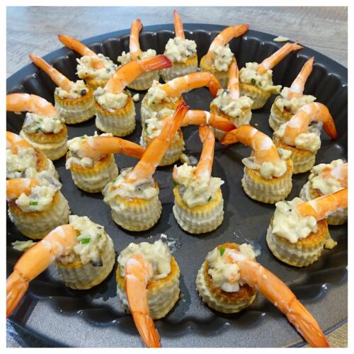 Mini bouchées aux crevettes - La recette facile par Toqués 2 Cuisine